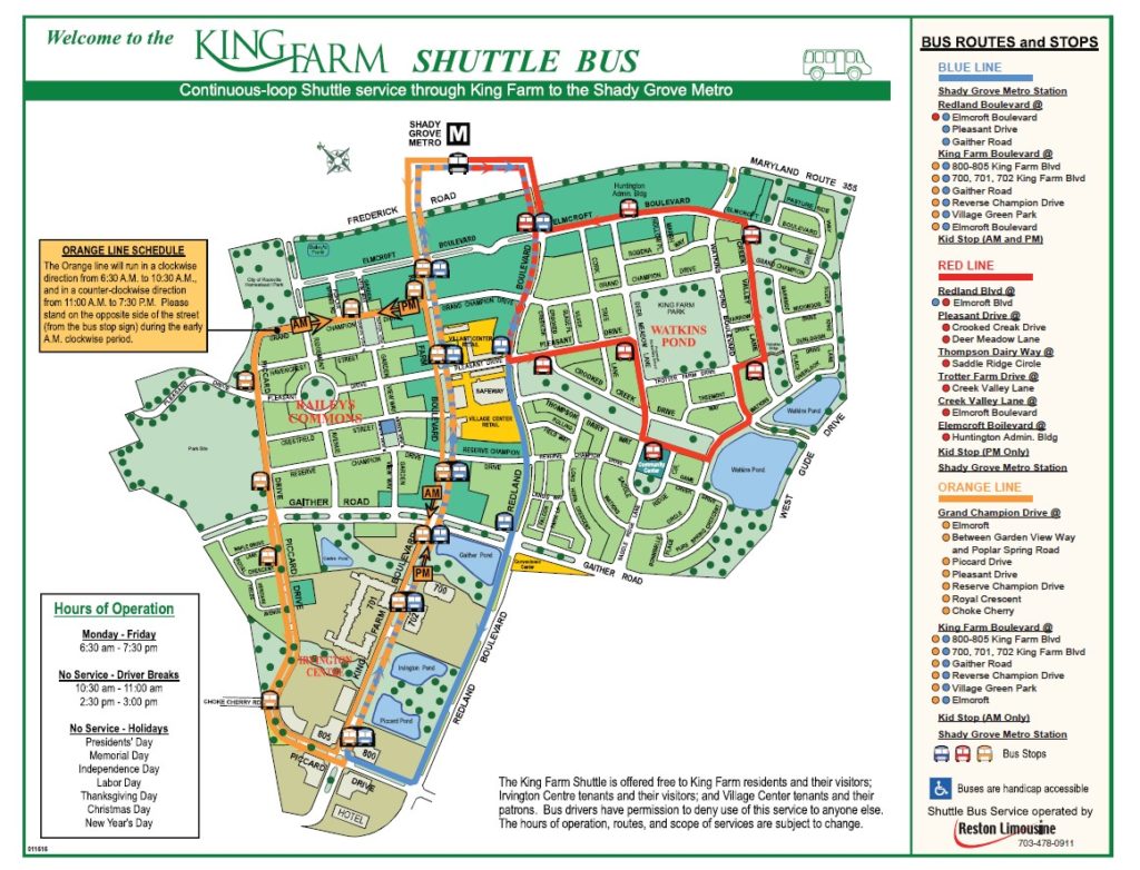 King Farm Shuttle Bus | King Farm Citizens Assembly